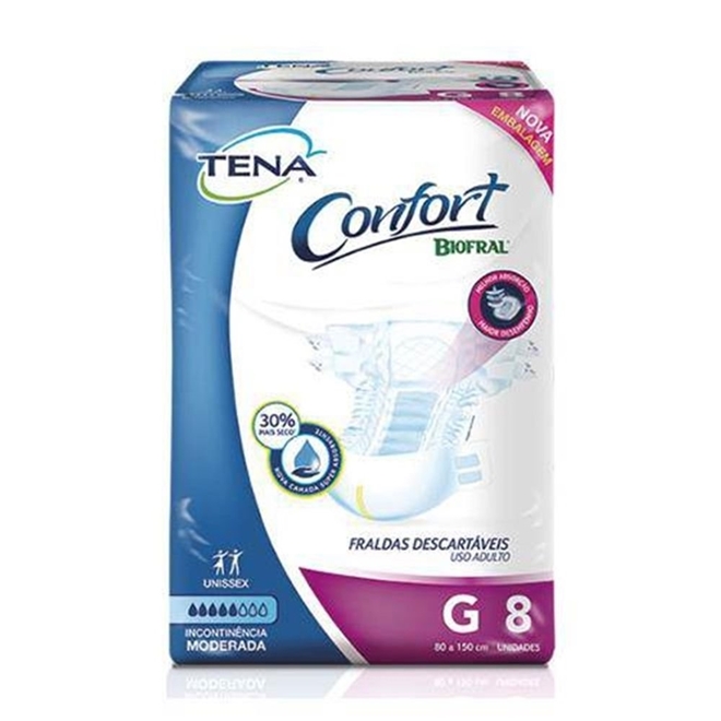 FRALDA TENA CONFORT GERIAT TAMANHO G 8 UNIDADES - FRALDA TENA CONFORT ...