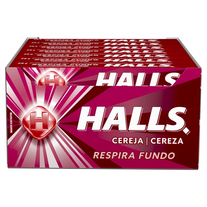 BALA HALLS CEREJA 10 UNIDADES - BALA HALLS CEREJA 10 UNIDADES - HALLS (MDZ)