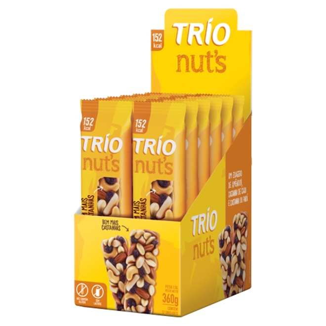 BARRA CEREAL TRIO NUTS TRADICIONAL 30GR - BARRA CEREAL TRIO NUTS ...