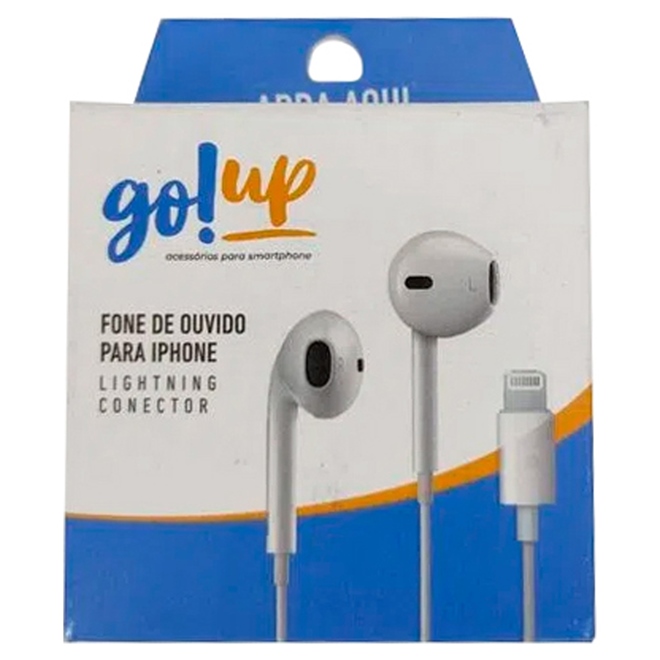 FONE DE OUVIDO TIPO IPHONE GO UP - FONE DE OUVIDO TIPO IPHONE GO UP - GO UP