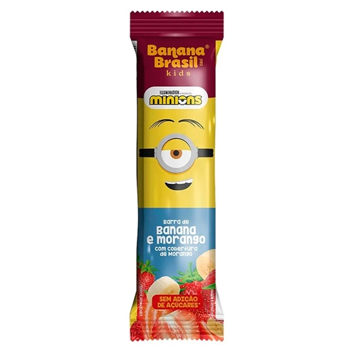 BARRA DE FRUTAS KIDS MINIONS BANANA C/MORANGO 22G - BARRA DE FRUTAS ...