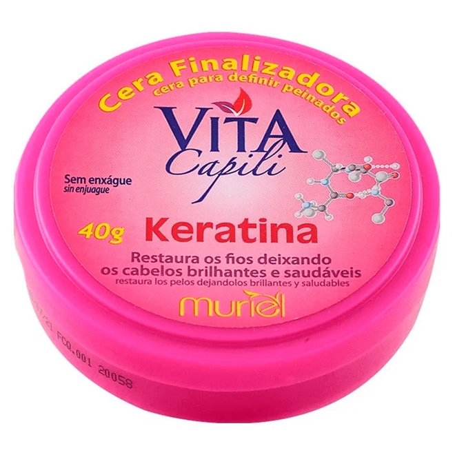 CERA FINALIZADORA VITA CAPILI CAPILAR QUERATINA 40G - CERA FINALIZADORA VITA CAPILI CAPILAR ...